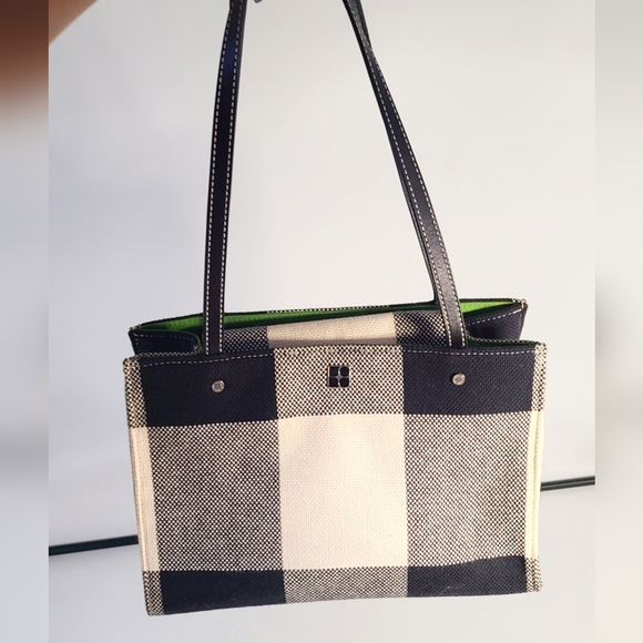 kate spade | Bags | Kate Spade Black And White Small Checkered Tote ...